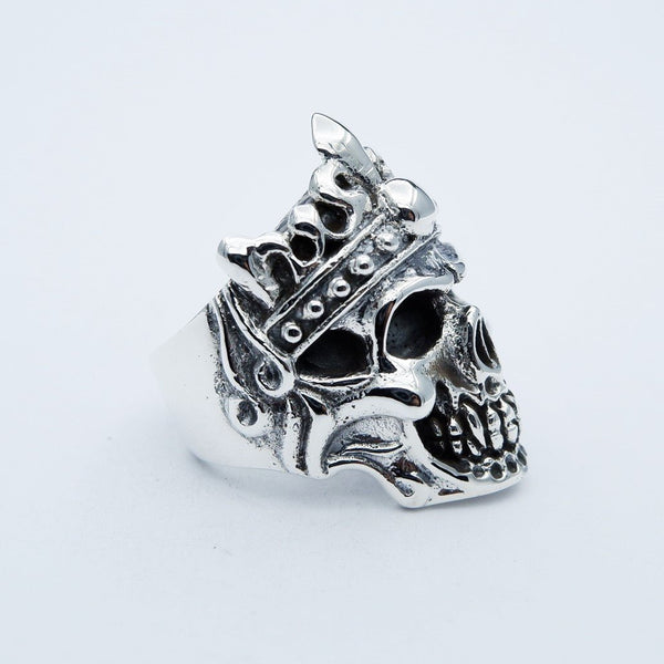 MAYA CROWN SKULL RING – Silverbone